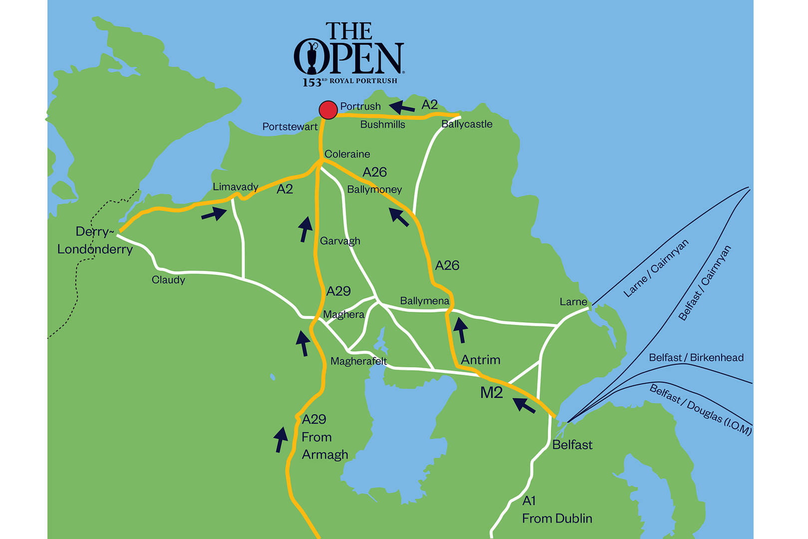 Getting to Royal Portrush | Travel Options | The 153rd Open